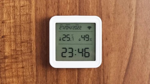 Tuya Zigbee Temperature Humidity Sensor Backlit LCD with Clock ZTH08 ...