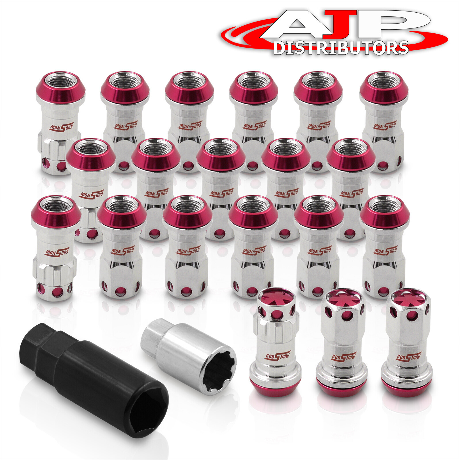 (20 Piece) M12 1.25 JDM Heavy Duty Steel Wheel Rim Lug Nuts Chrome ...