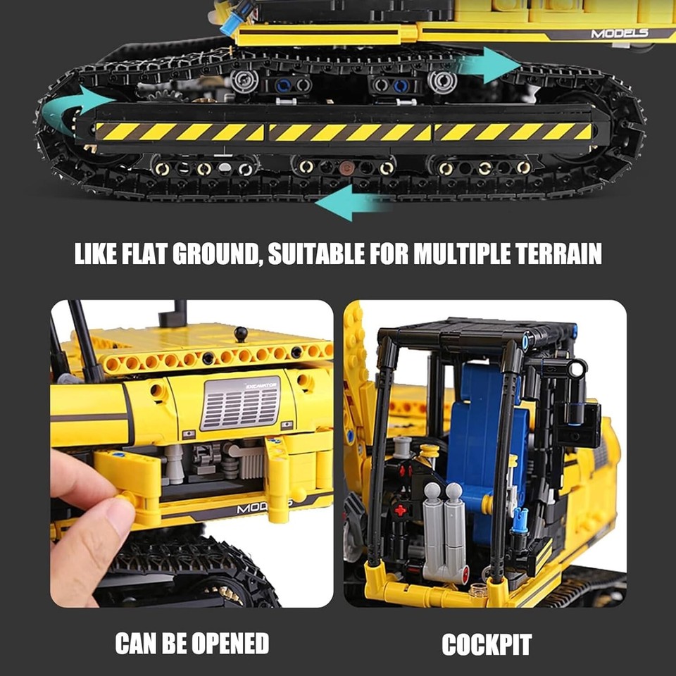 Mould King 13112 RC Excavator APP Remote Control Truck Construction ...