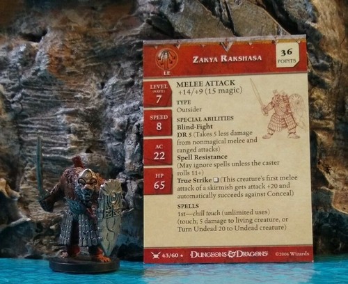 Dungeons & Dragons WAR DRUMS ZAKYA RAKSHASA #43 Rare Medium, With Card ...