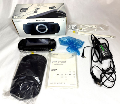 Sony PSP-1000 Black Console In Box CIB Region Free + PSP Game | eBay