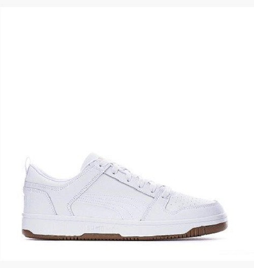 PUMA REBOUND LAYUP LOW TRAINERS SNEAKERS SPORTS MEN SHOES WHITE/GUM ...