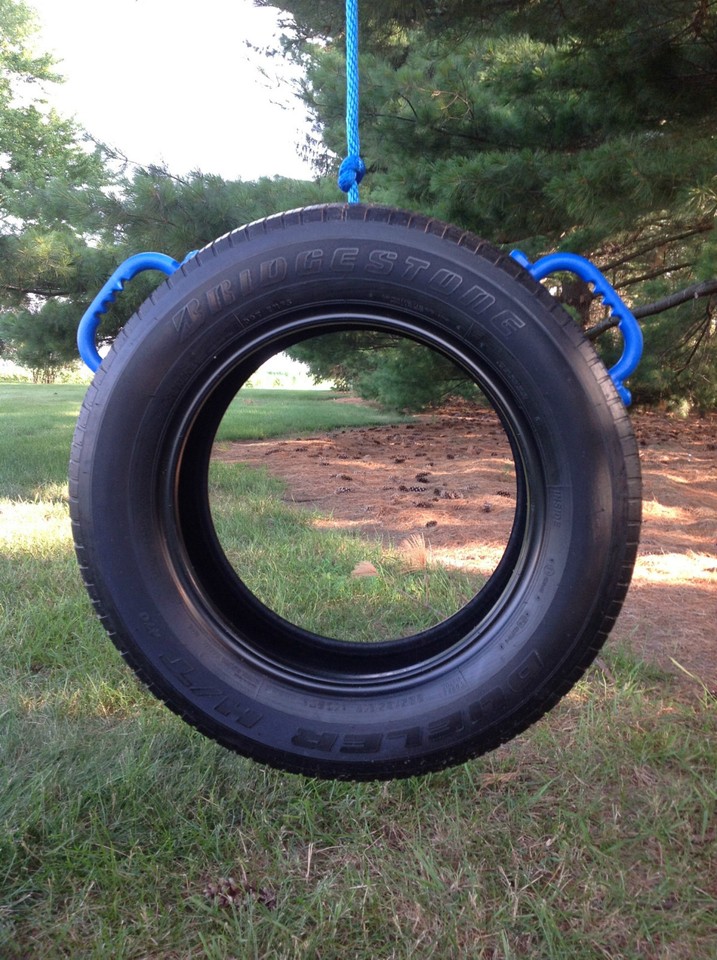 One Tire Swing made from real recycled Tire, Hang on tree or Playground ...