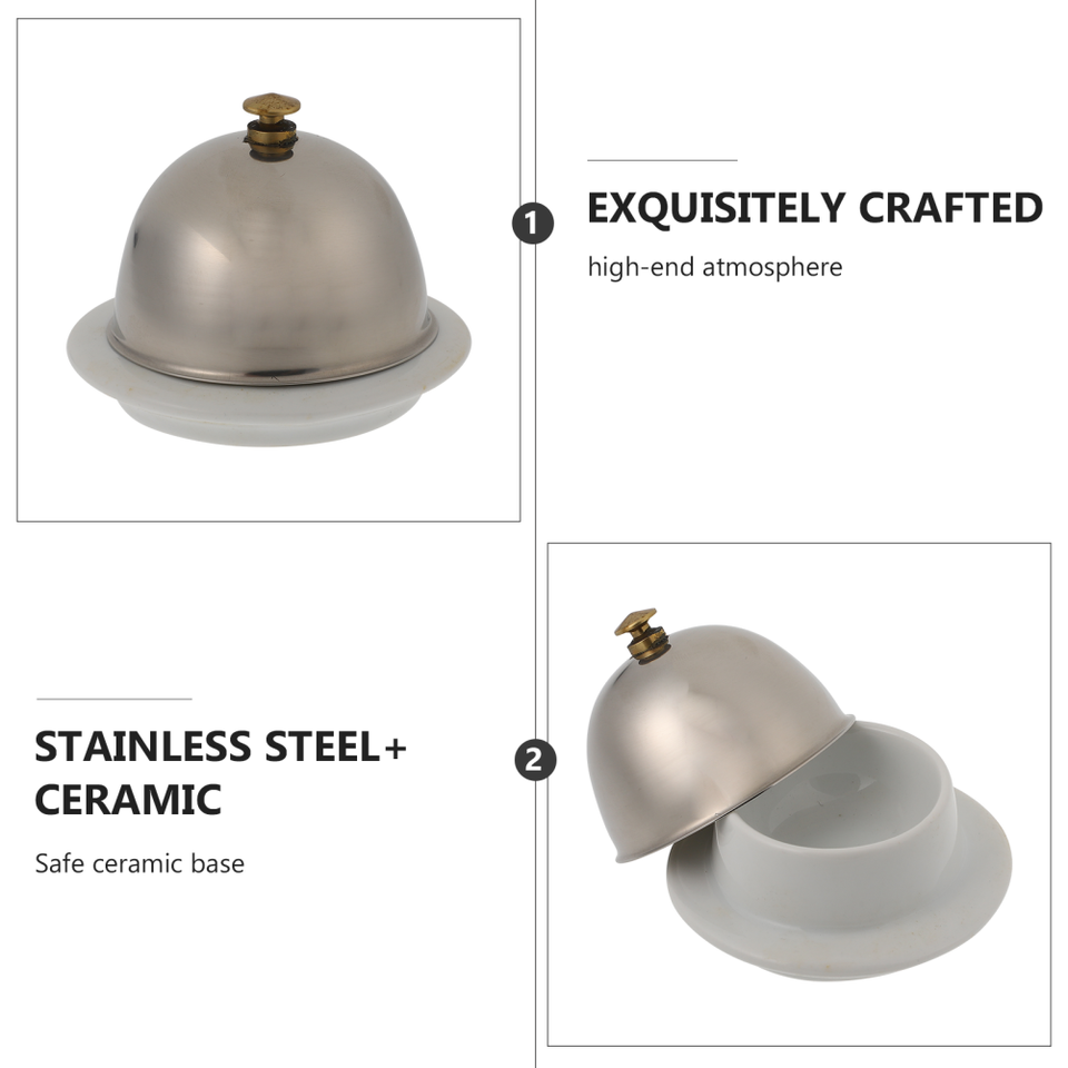 1Pc Butter Dish Ceramic Dish with Stainless Steel Lid Beef Tallow ...