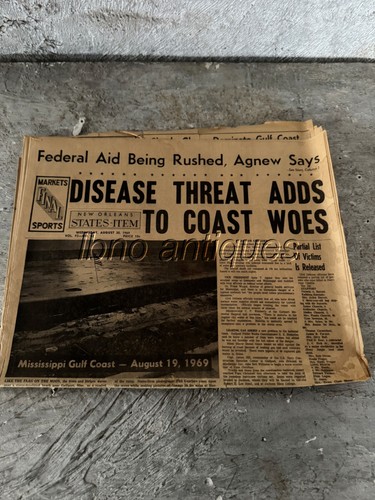 AUGUST 20. 1969. HURRICANE CAMILLE - 'DISEASE THREAT ADDS TO COAST WOES ...