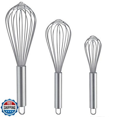 Whisks for Cooking, 3 Pack Stainless Steel Whisk for Blending, Wh | eBay