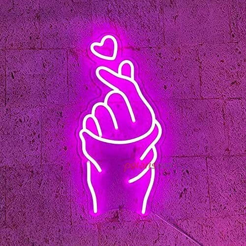 24"x11.5" Love Fandom Heart Flex LED Neon Sign Light Party Gift Wedding ...