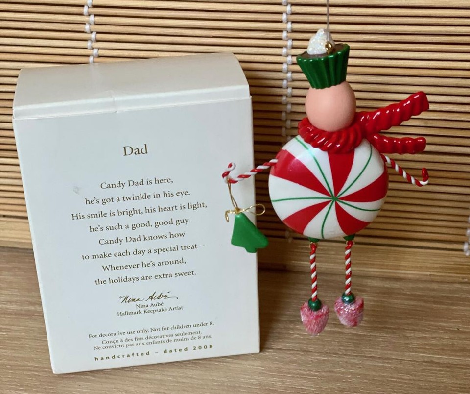 Hallmark Keepsake Ornament DAD Peppermint Candy Licorice Gumdrop Candy ...