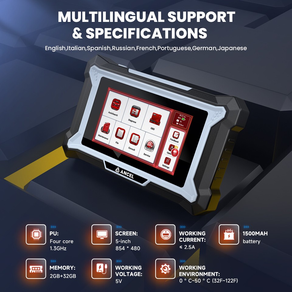 Ancel DS200 Automotive OBD2 Scanner Code Reader Car All System SRS TPMS ...