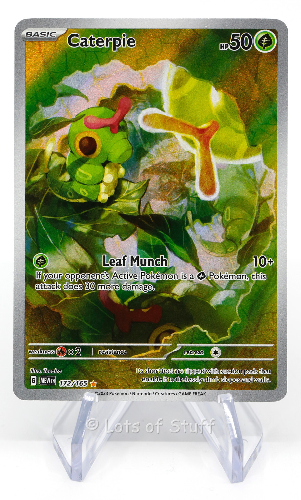 Pokemon Caterpie Illustration Rare Full Art Scarlet & Violet 151 2023 ...