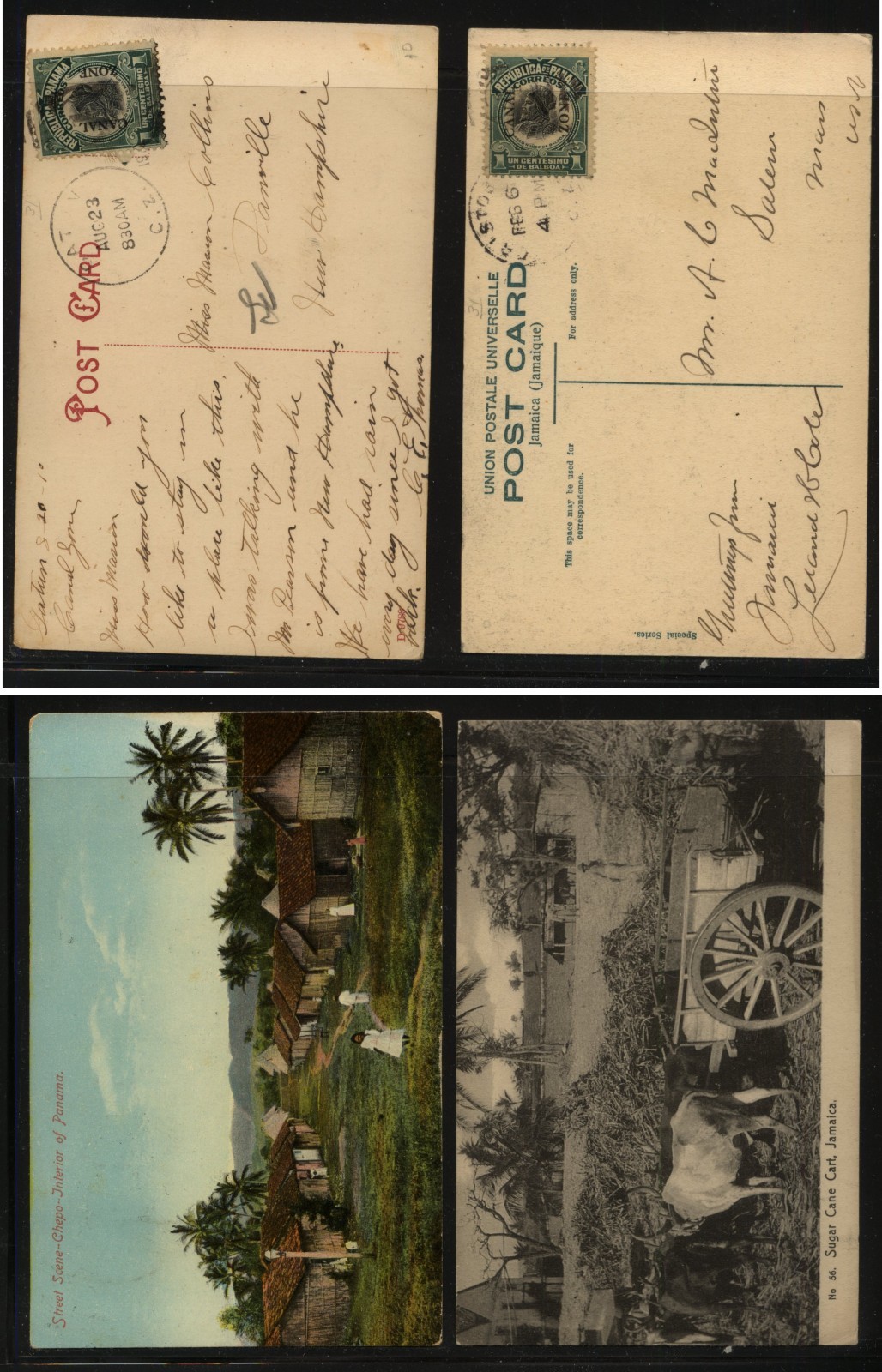 Two postal cards with Canal Zone Stamps MS0827 | eBay