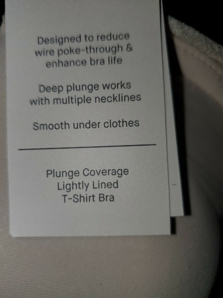 Auden Womens Plunge Coverage Lightly Lined Bra 36B Soft Petal Pink B40 ...