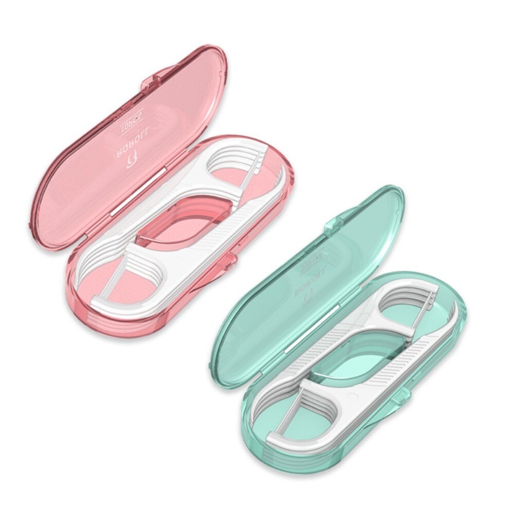 5Box Plastic Interdental Brush Pink Dental Floss Pick Toothpick Floss ...