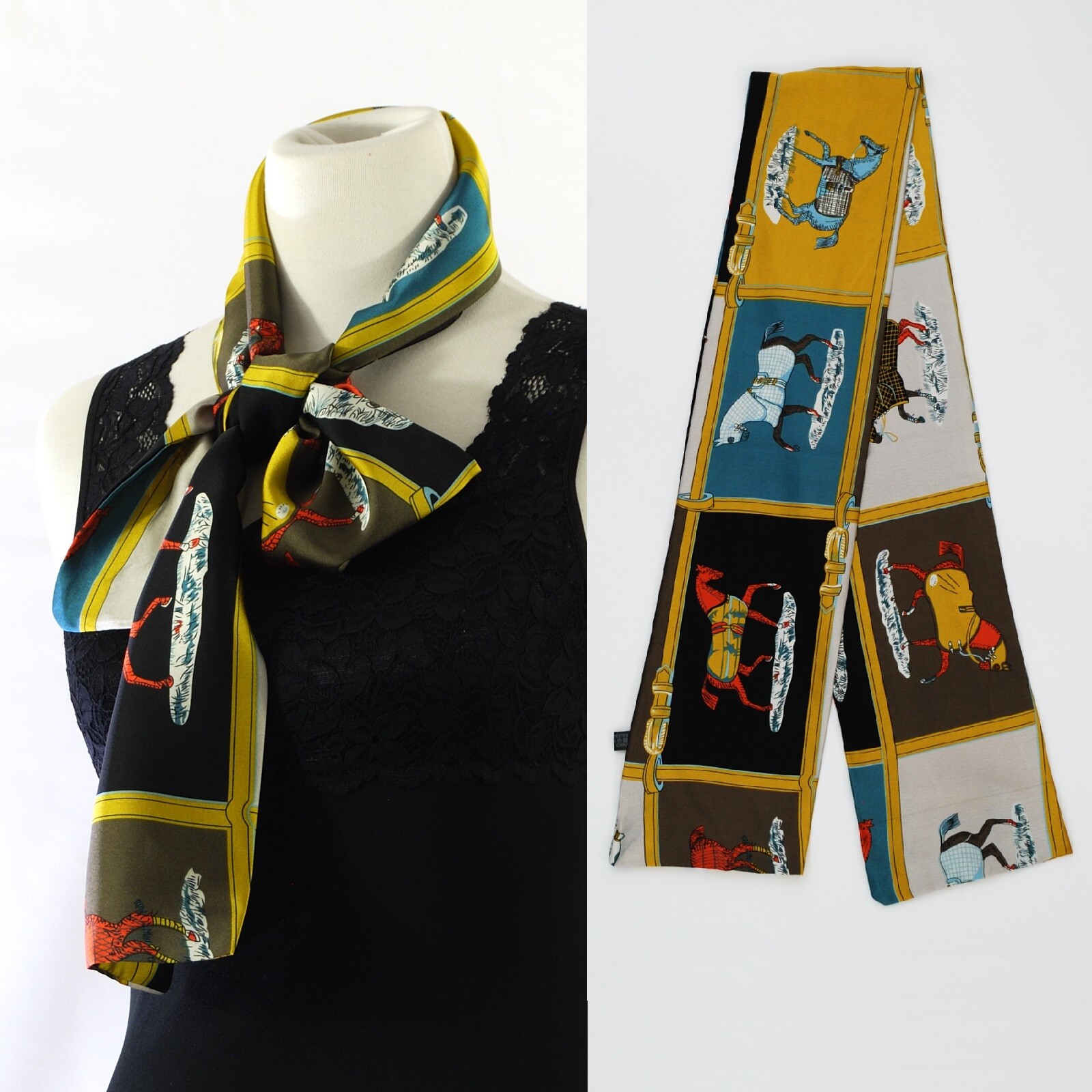 Fashion Satin Long Narrow Scarf | eBay