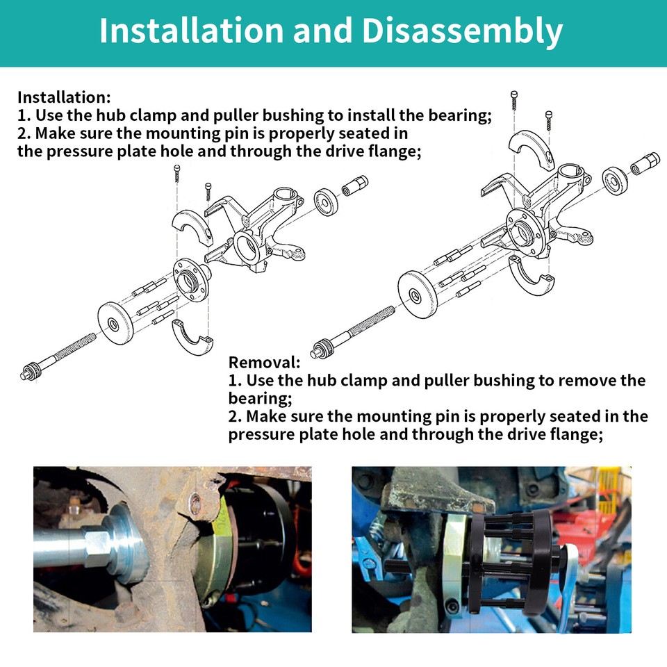 72MM Radlager Radnabe Montage Werkzeug Satz Abzieher VW AUDI Skoda ...