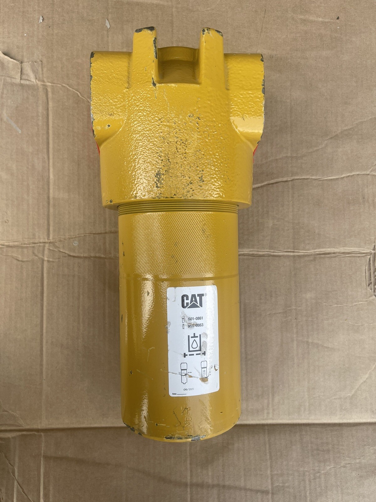 GENUINE OEM CAT CATERPILLAR FILTER HOUSING ASSEMBLY 601-0861 & 601-0863 ...