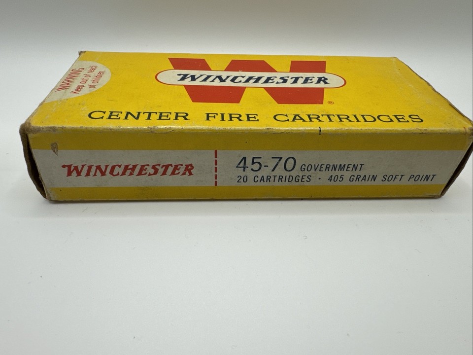 Vintage EMPTY Winchester Rifle Box Yellow And Red 45-70 Government ...