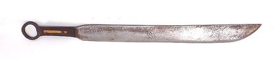 ANTIQUE CHINESE SHORT SWORD WITH RING POMMEL - 22 5/8" LONG -VERY SHARP ...