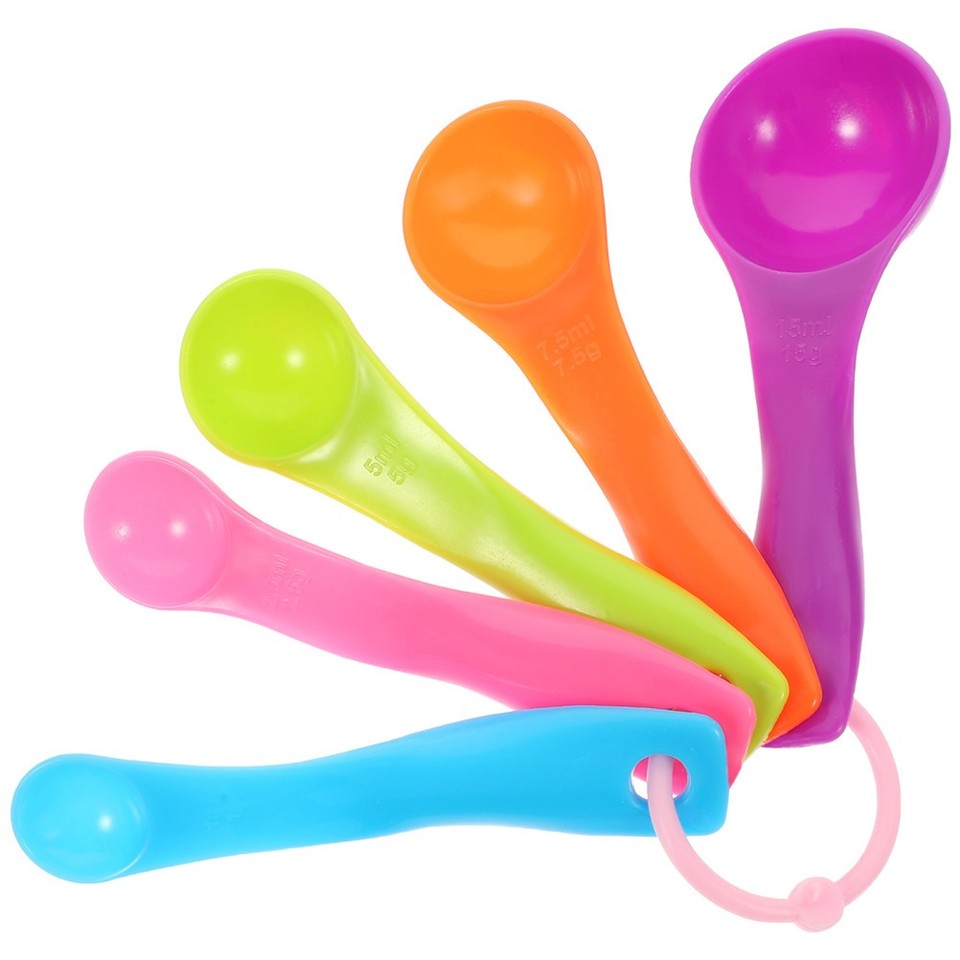 5 Pcs Measure Spoon Kitchen Utensils Set Measuring Cooking Spoons ...