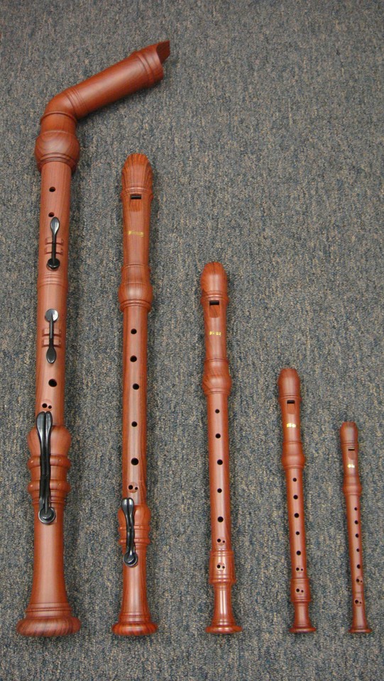 Pro. Wood Simulated Colors Recorder Set - (Bass/Tenor/Alto/Soprano ...