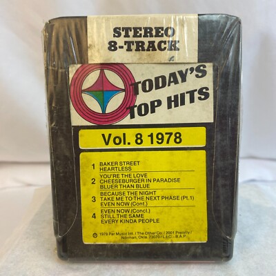 Today's Top Hits (Volume 8 1978 Par Music) - 8 Track Tape SEALED | eBay