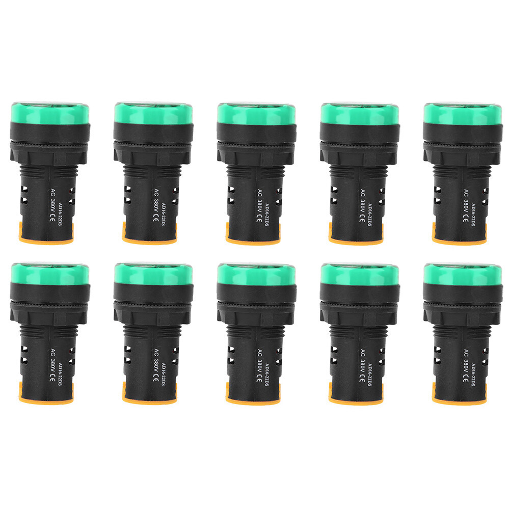 10Pcs BERM LED Power Indicator Light PC Flame Retardant Shell 22mm ...