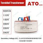 ATO Toroidal Transformer Dual Primary Secondary 600VA 24-0-24V 30-0-30V ...