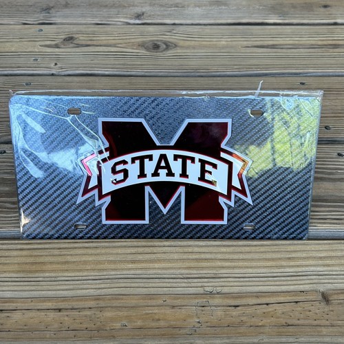 New Sealed Mississippi State Bulldogs Acrylic Gray Carbon Vehicle Car ...