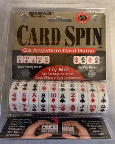 Geospace Magnetics-Vintage Card Spin Go Anywhere Card Game -NEW-Hand ...