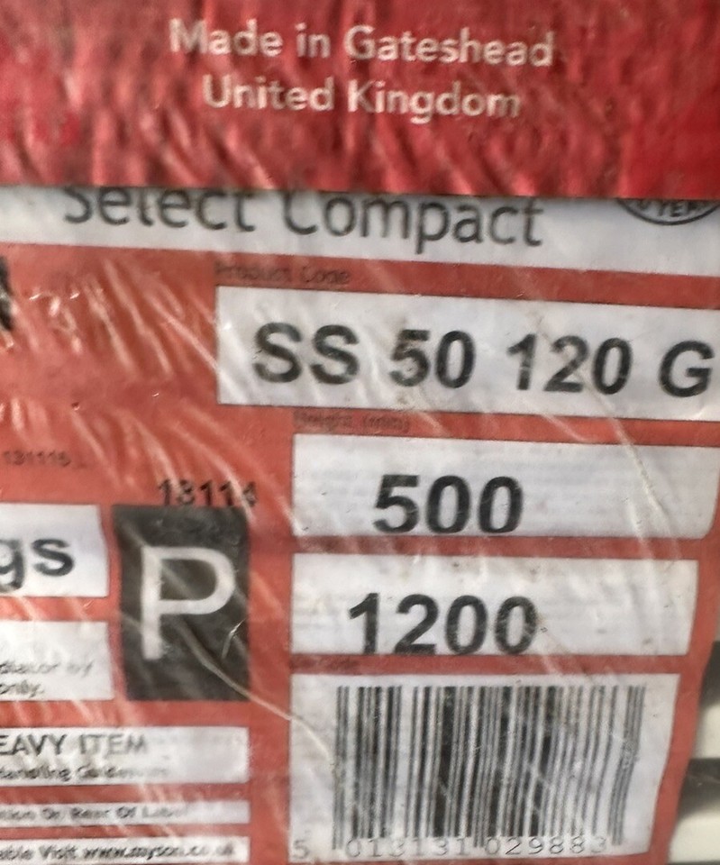 Myson Select Compact Single Panel Convector Compact Radiator 500x1200mm ...