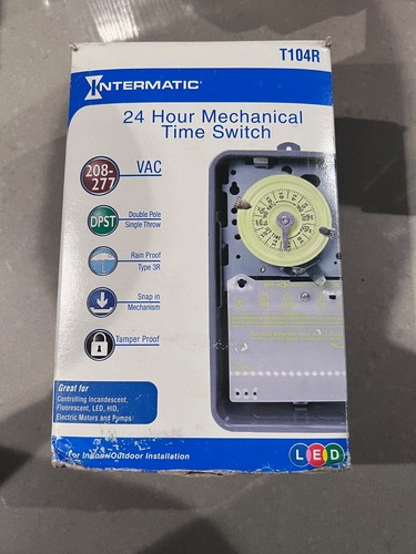 Intermatic T104R 40A 24-Hour Mechanical Time Switch - Gray | eBay