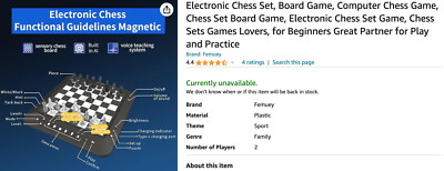Electronic Chess Set, Board Game, Computer Chess Game, Chess Set Board ...