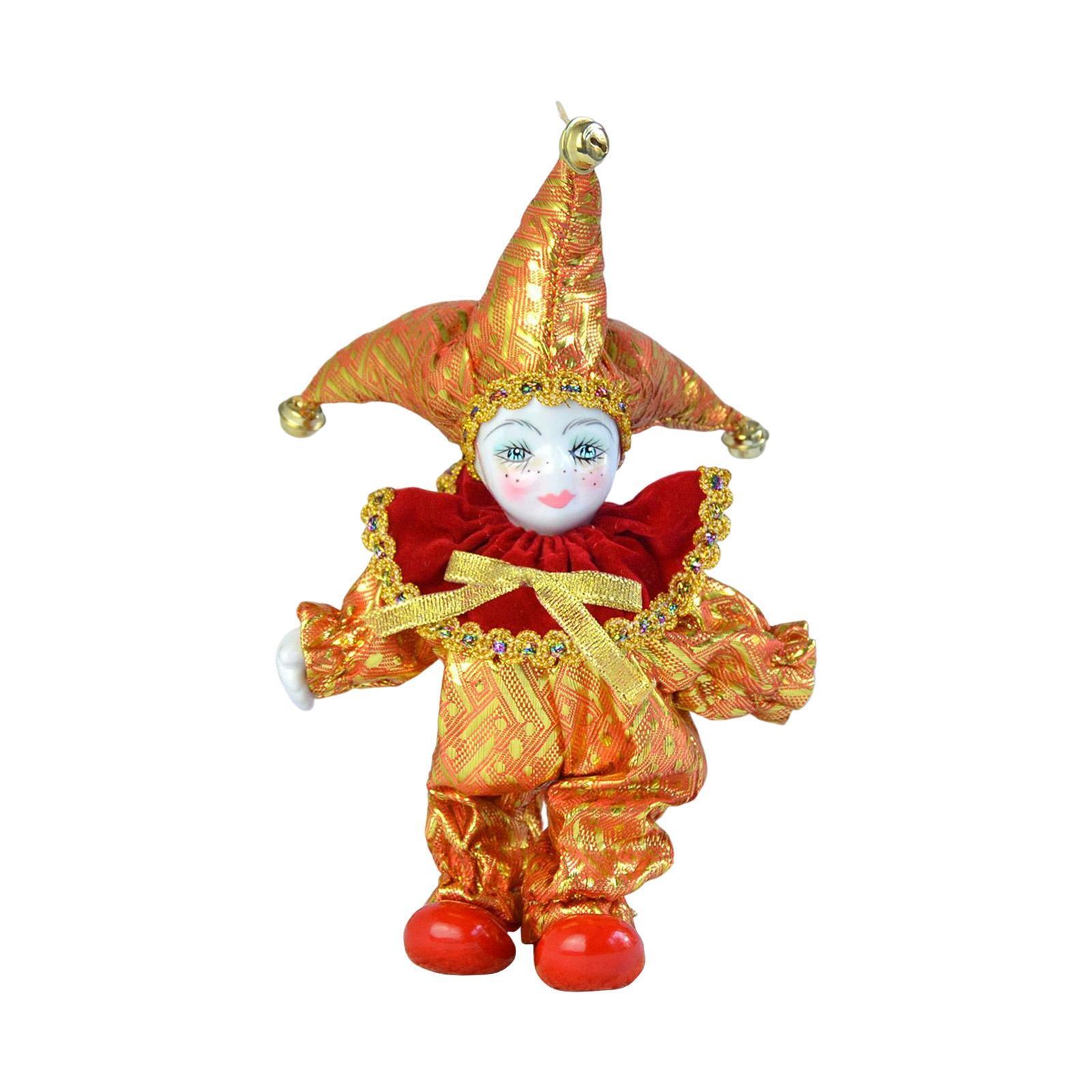Small Porcelain Jester Clown Dolls Art Sculpture for Bedroom Home ...