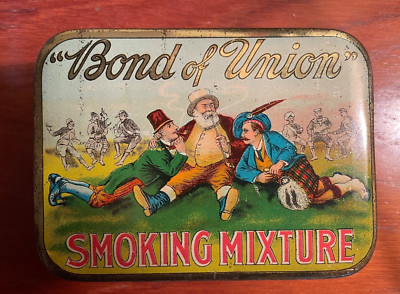 Antique Cope Brothers Bond of Union Smoking Mixture Tobacco Tin ...