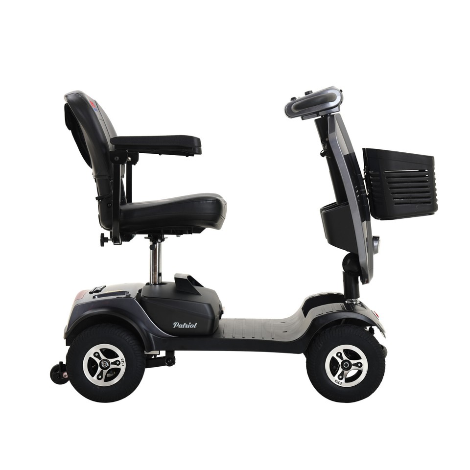 Gray Mobility Scooter w Windshield Front LED Light Blue,Air Tire,ship ...