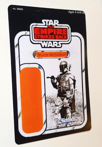 STAR WARS CUSTOM BOBA FETT CARDED BRUCE NICHOLSON CARDBACK CARD MOC PEW ...