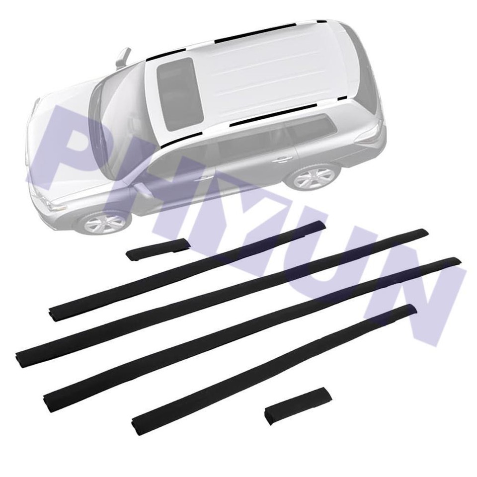 1 Set Center Roof Drip Side Finish Moulding Trim For Toyota Highlander ...