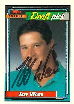 Jeff Ware autographed Baseball Card Blue Jays 1992 Topps Draft Pick ...
