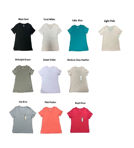 Member's Mark Ladies Essential Short Sleeve V-Neck Tee | eBay