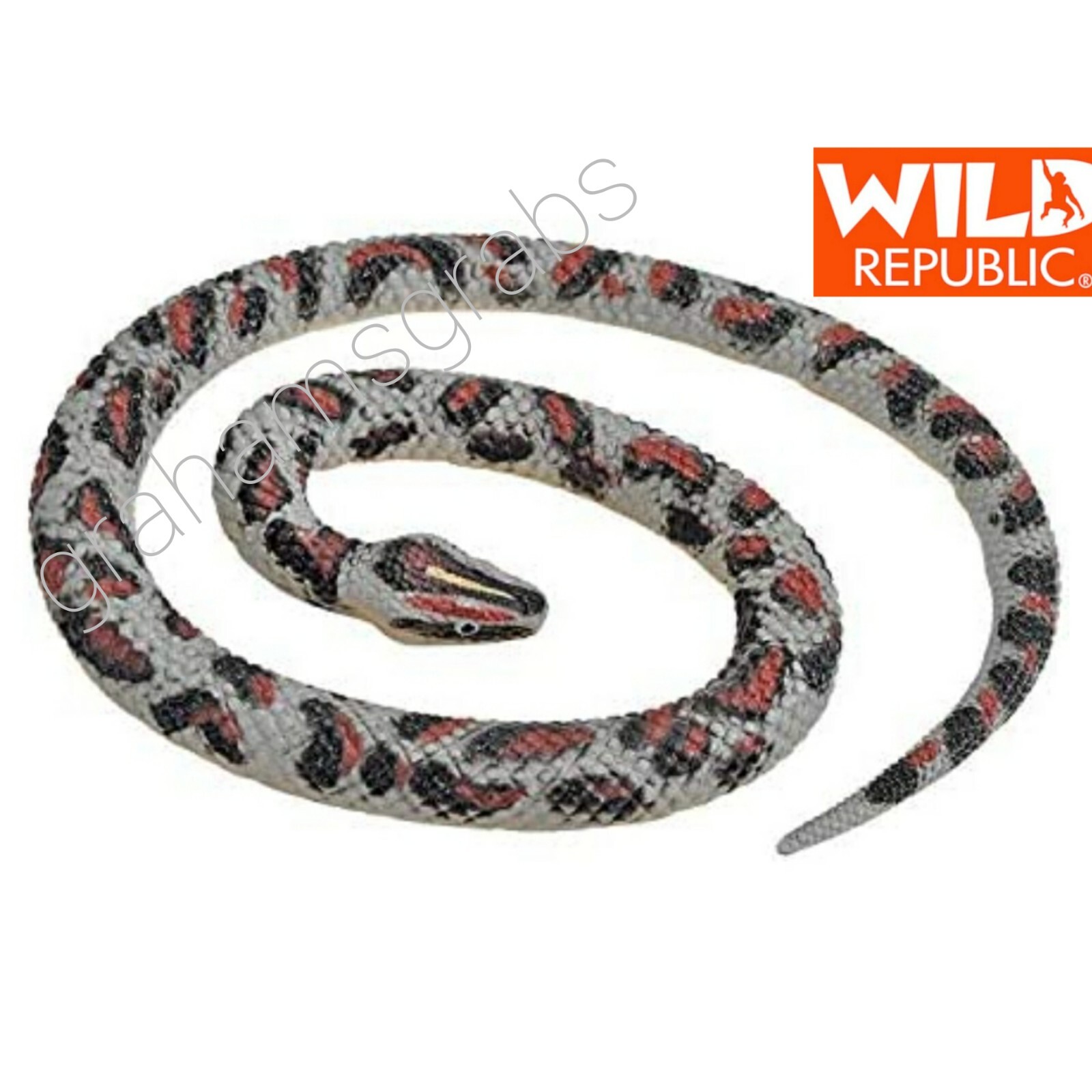 WILD REPUBLIC ROCK PYTHON RUBBER SNAKE 26" PROTECT GARDEN GAG PRANK TOY ...