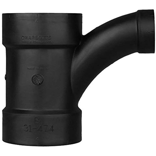 CHARLOTTE PIPE 4X4X2 DWV Comb WYE & 1/8 Bend ONE Piece DWV (Drain ...