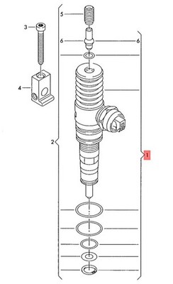 Genuine VW Caddy Golf R32 GTI Rabbit Variant Pump Injector Unit ...