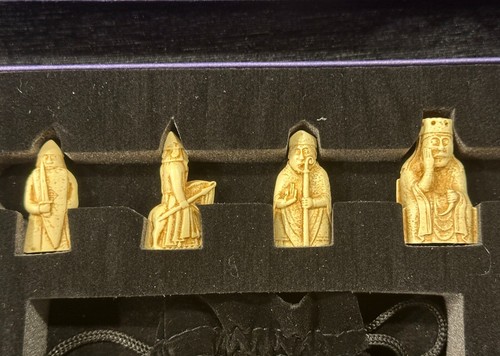 The Lewis Chessmen Chess Set w/ Draughts Counters - National Museums of ...