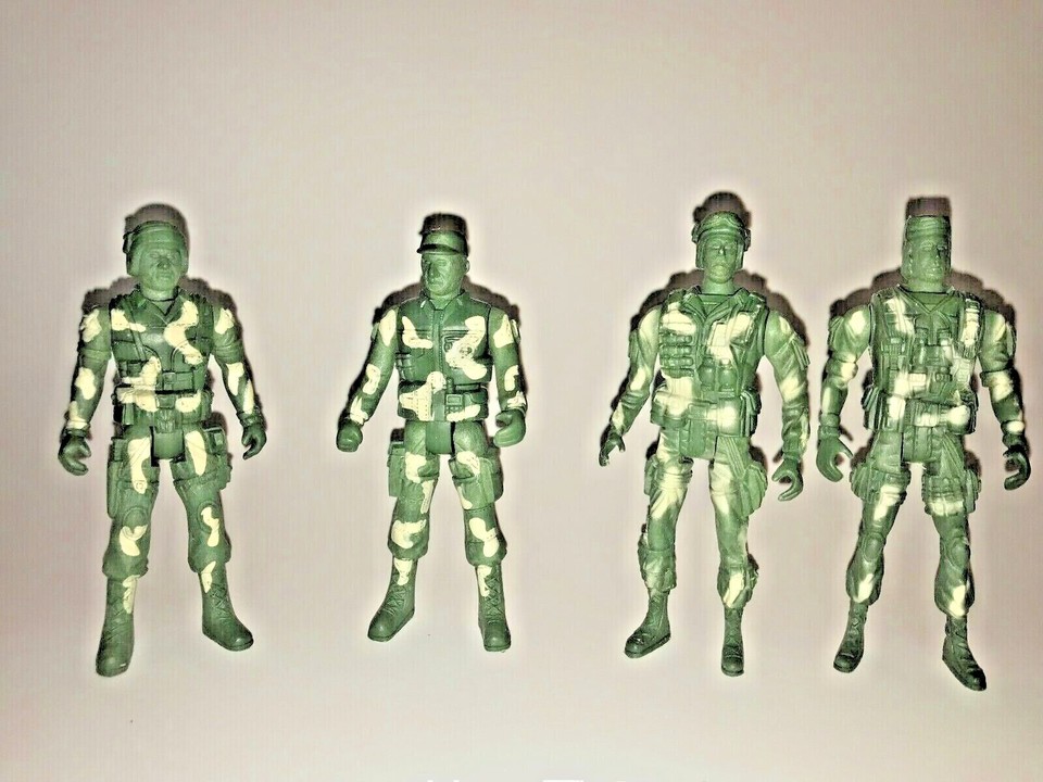 5.5" Poseable Action Figures 4 PACK Police Man Fireman Army Marine or ...
