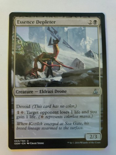 MTG Magic The Gathering Card Essence Depleter Creature Eldrazi Drone ...