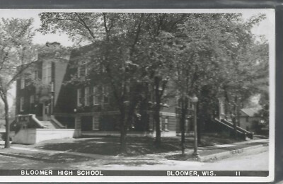 Vintage RPPC Bloomer Wisconsin Bloomer High School real photo postcard ...