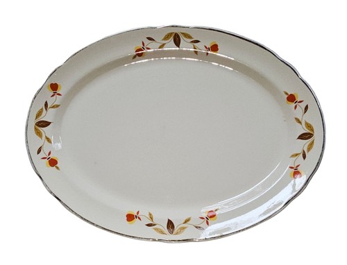 Vintage Jewel Tea Autumn Leaf Large Oval Serving Platter Superior Hall ...