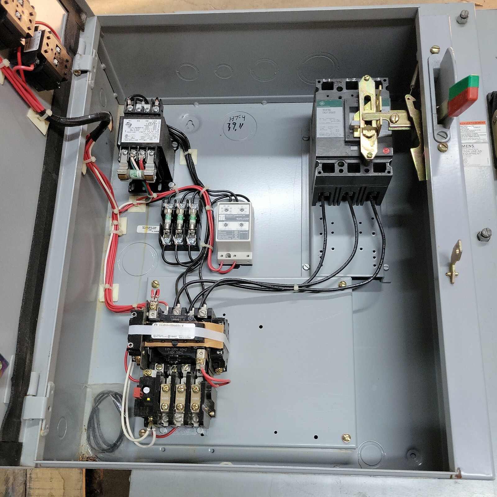 GE 300 Line Control Enclosure With GE Size 3 Motor Starter for sale ...