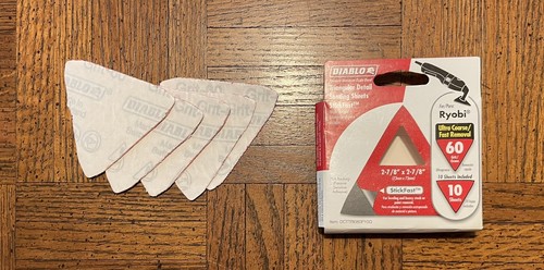 Diablo Triangle Sandpaper StickFast - 2-7/8" x 2-7/8" - 60 Grit (5 of ...