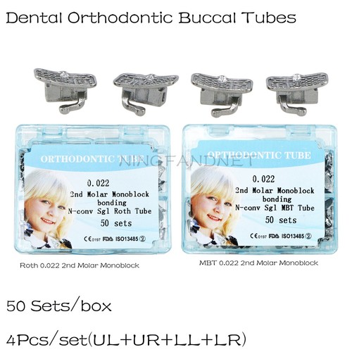 200Pcs Dental Orthodontic Buccal Tubes Monoblock Bonding Roth MBT 022 ...